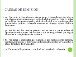 Ruptura del contrato de trabajo en rd | PPTX