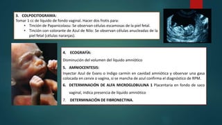 ruptura prematura de membranas ovulares residencia medica | PPTX