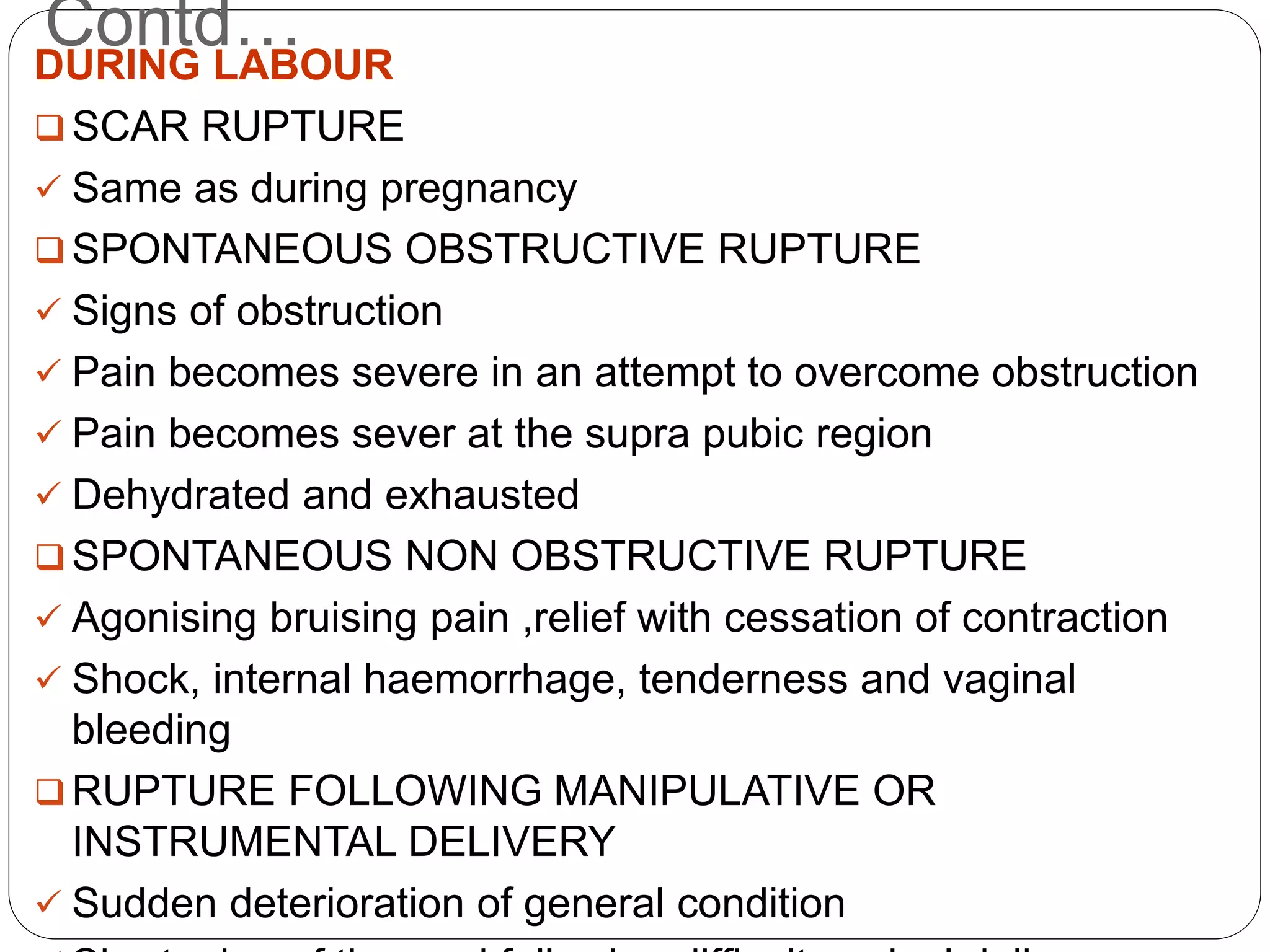 Ruptured Uterus | PPTX