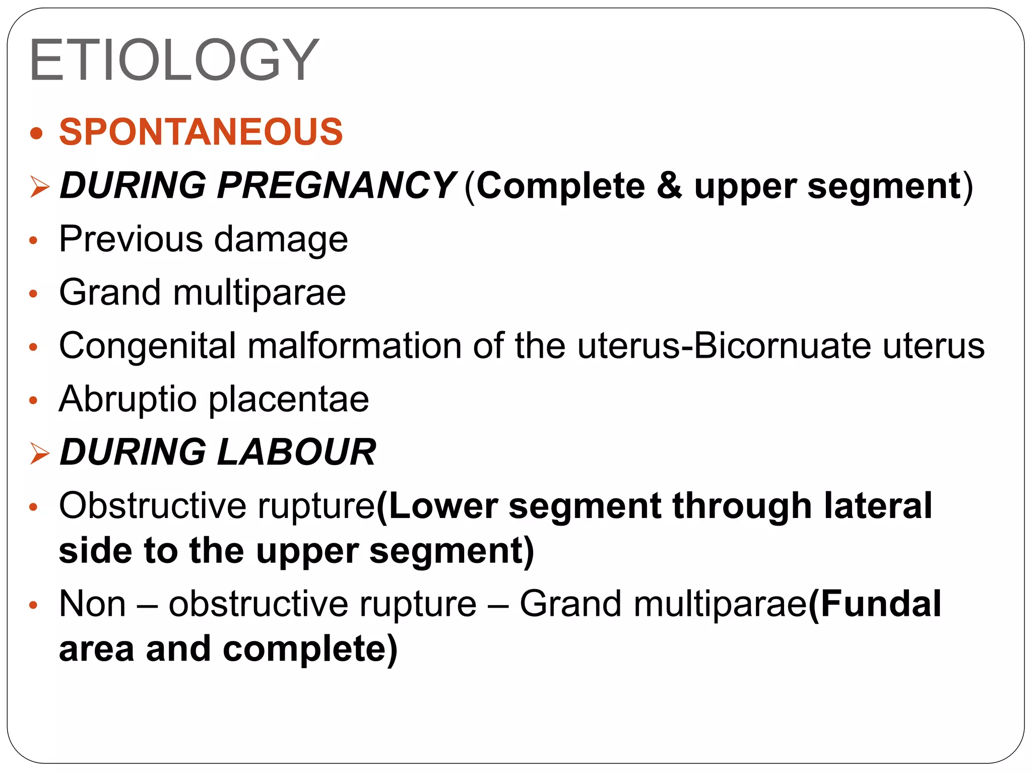 Ruptured Uterus | PPTX