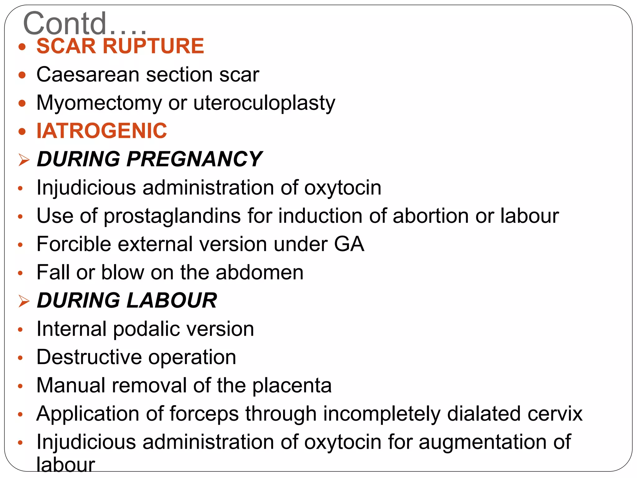 Ruptured Uterus | PPTX