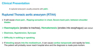Ruptured aortic aneurysms | PPTX