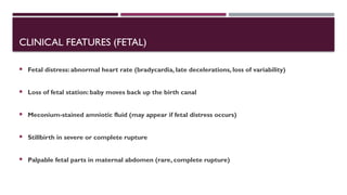 RUPTURED UTERUS types defination complications | PPTX
