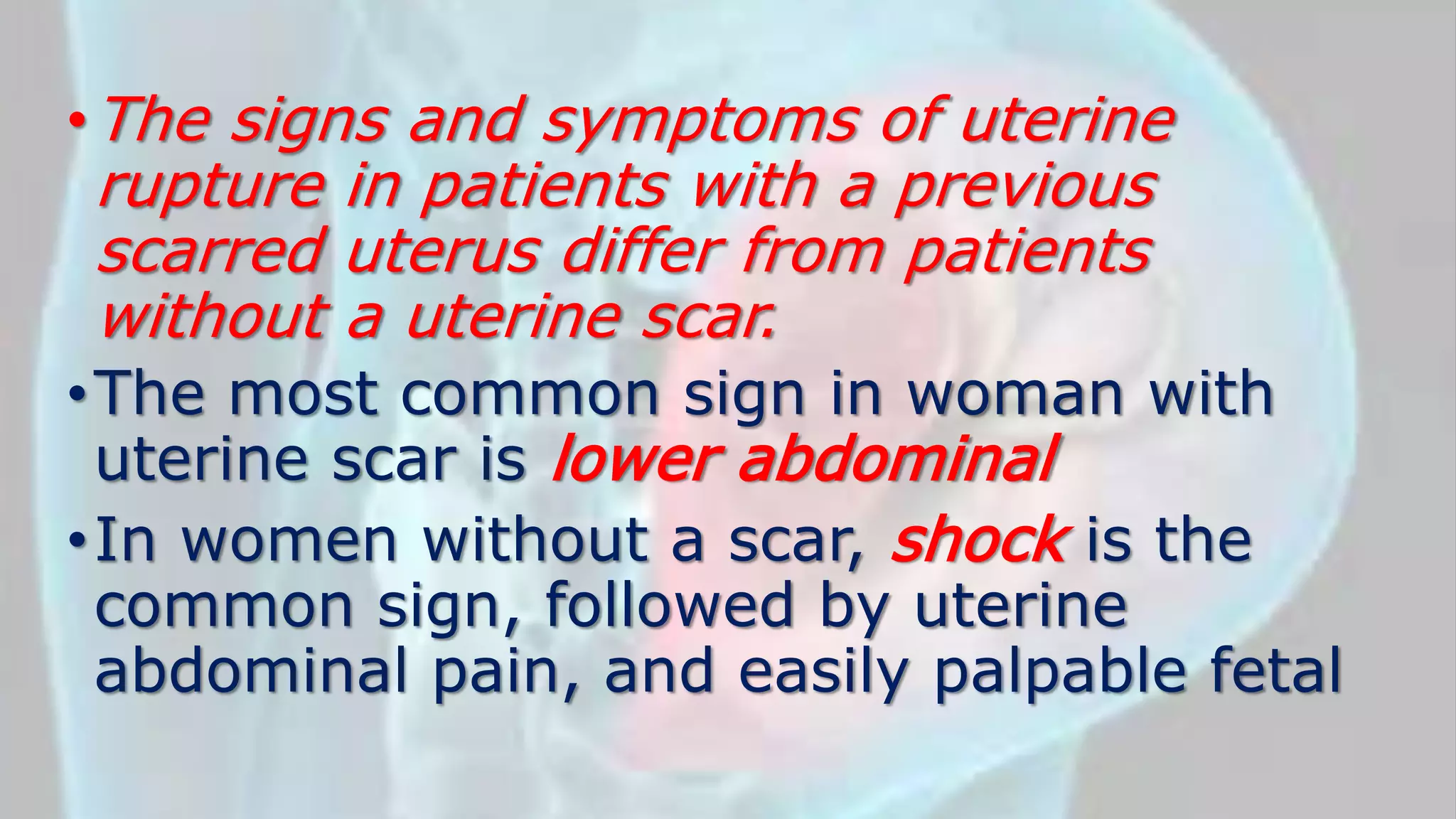 Rupture of the uterus | PPTX