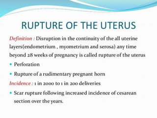 Rupture of uterus | PPTX
