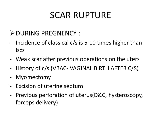 Rupture of uterus | PPTX | Pregnancy | Reproductive Health