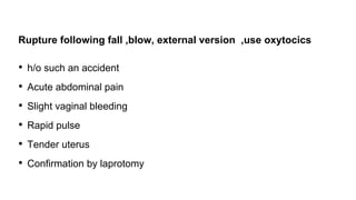 Rupture of uterus gynaecology presentation | PPTX
