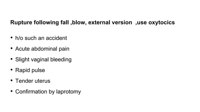Rupture of uterus gynaecology presentation | PPT