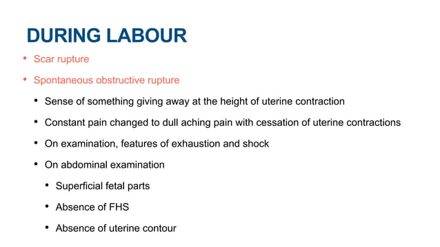 Rupture of uterus gynaecology presentation | PPT
