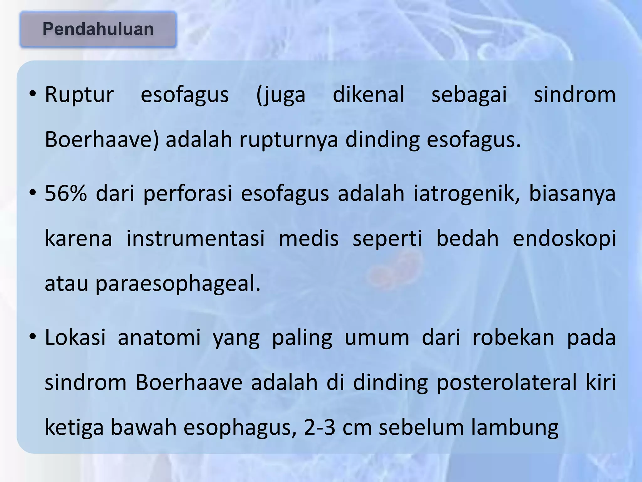 Ruptur esofagus&trauma hepar | PPT | Free Download