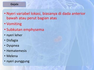Ruptur esofagus&trauma hepar | PPTX
