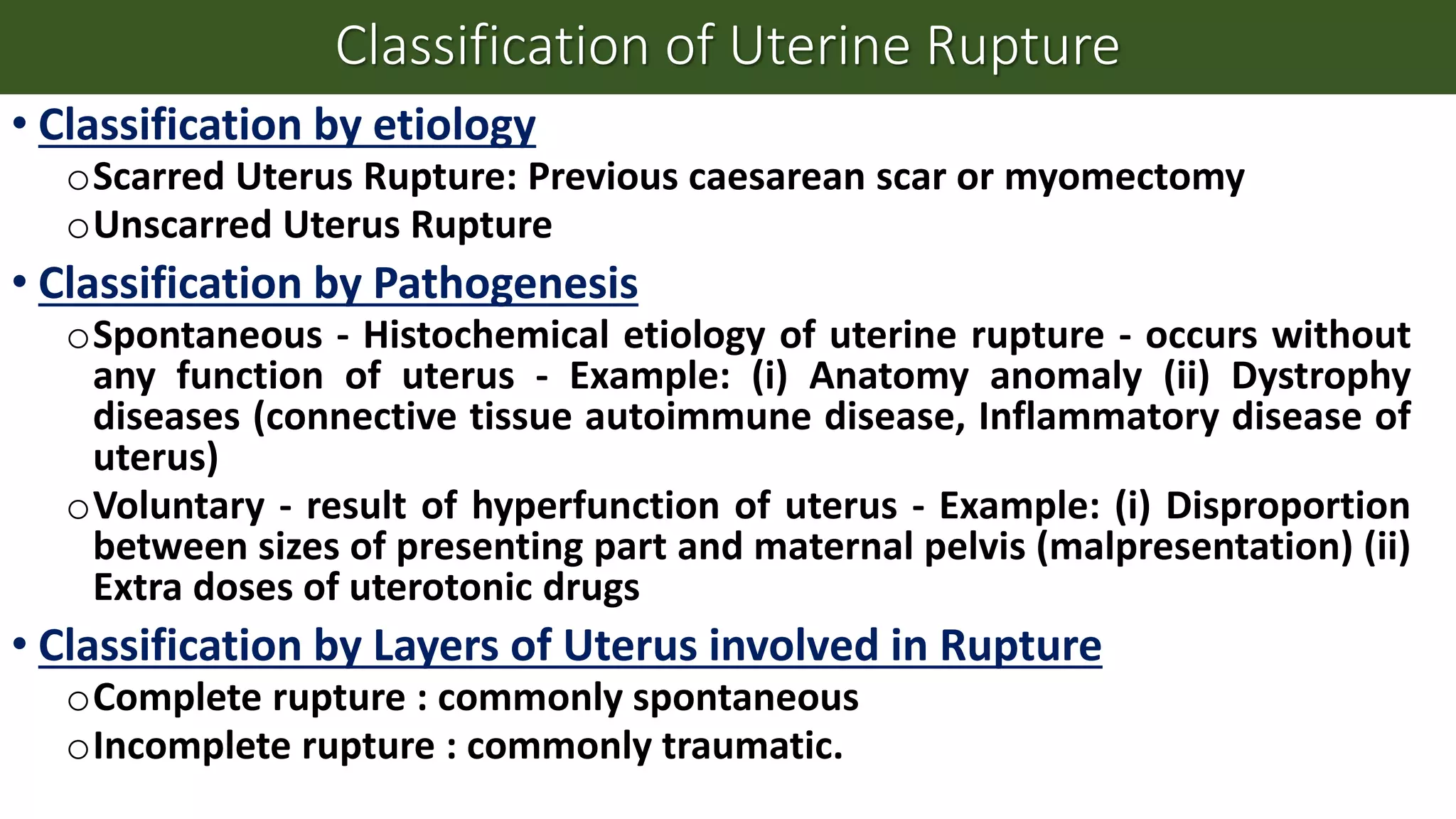 Rupture uterus | PPTX