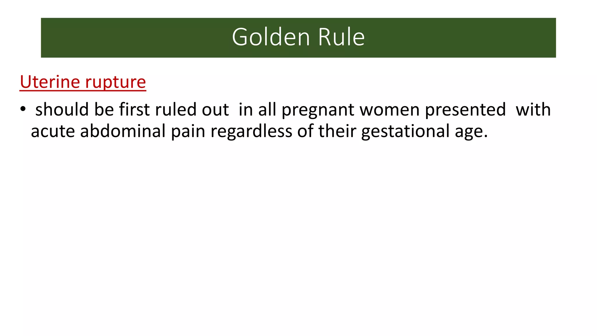 Rupture uterus | PPTX