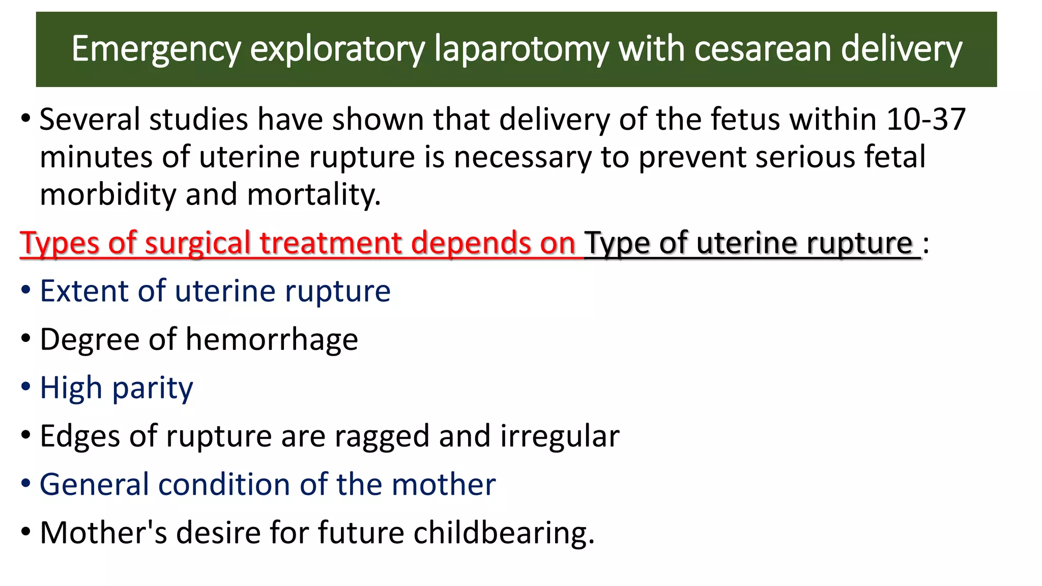 Rupture uterus | PPTX