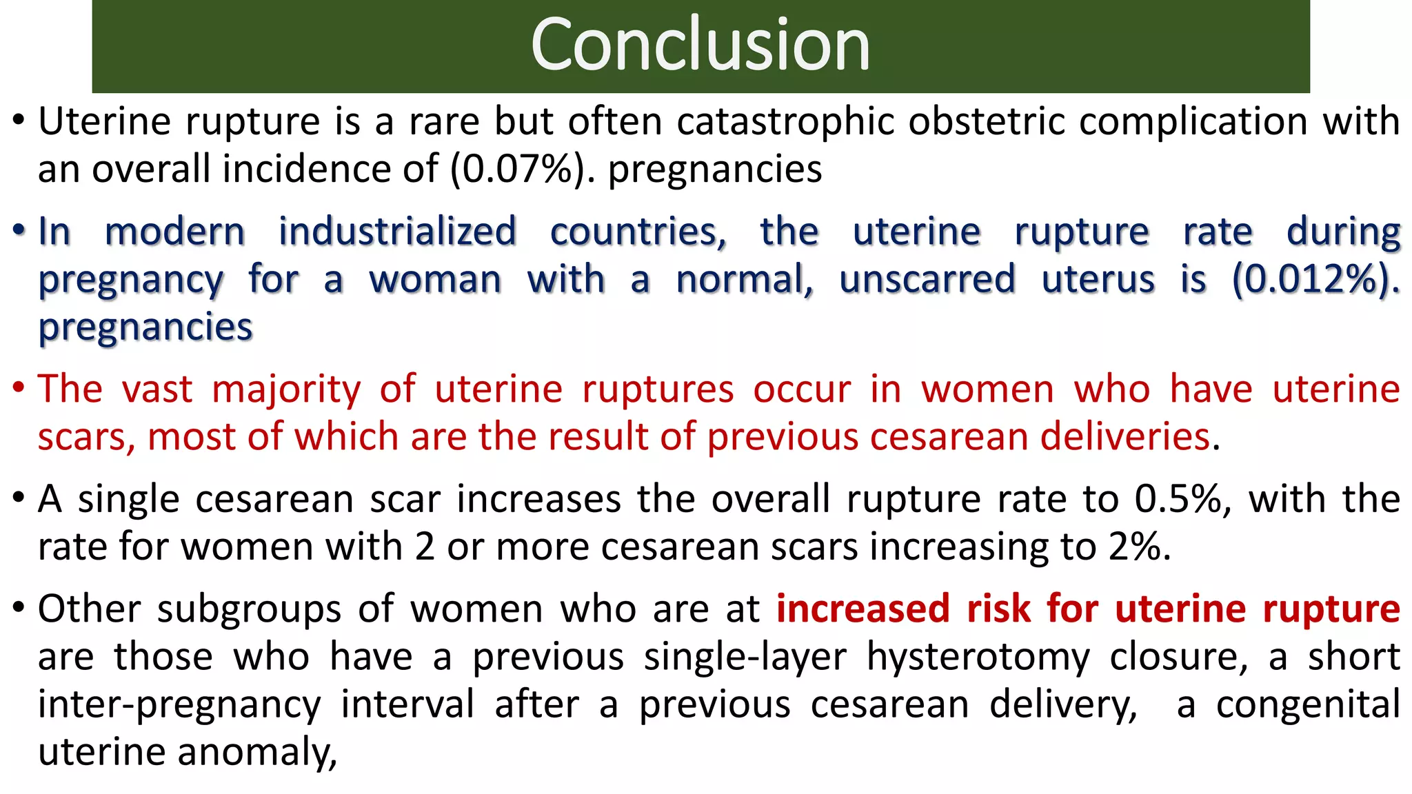 Rupture uterus | PPTX
