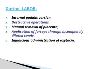 rupture of uterus and nursing management | PPTX