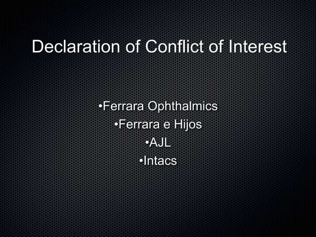 Ferrara Ring - 1st Red Sea Ophthalmology Symposium | PPT