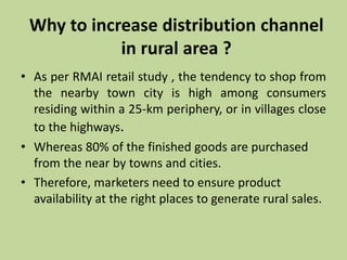 Distribution channels in rural | PPTX