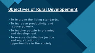 Rural Development Its Programmes and policies | PPTX