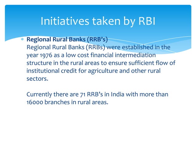 banking in rural india : initiatives taken by sbi | PPTX