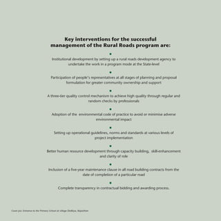 Rural roads-india | PDF