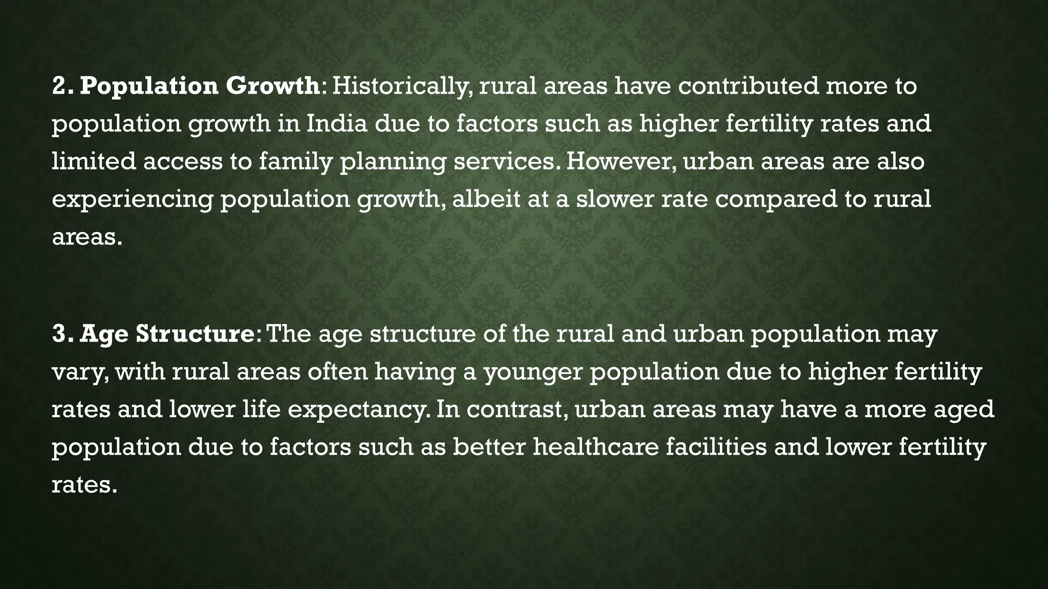 Rural-urban characteristics characteristics | PPTX