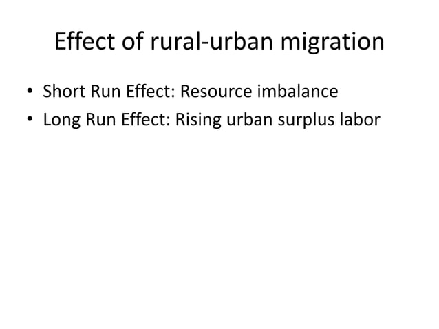 Rural Urban Migration | PPTX | Economy | Business and Finance