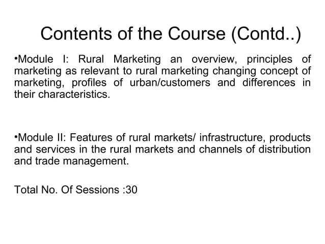 Rural & Agricultural Marketing Intro | PPT