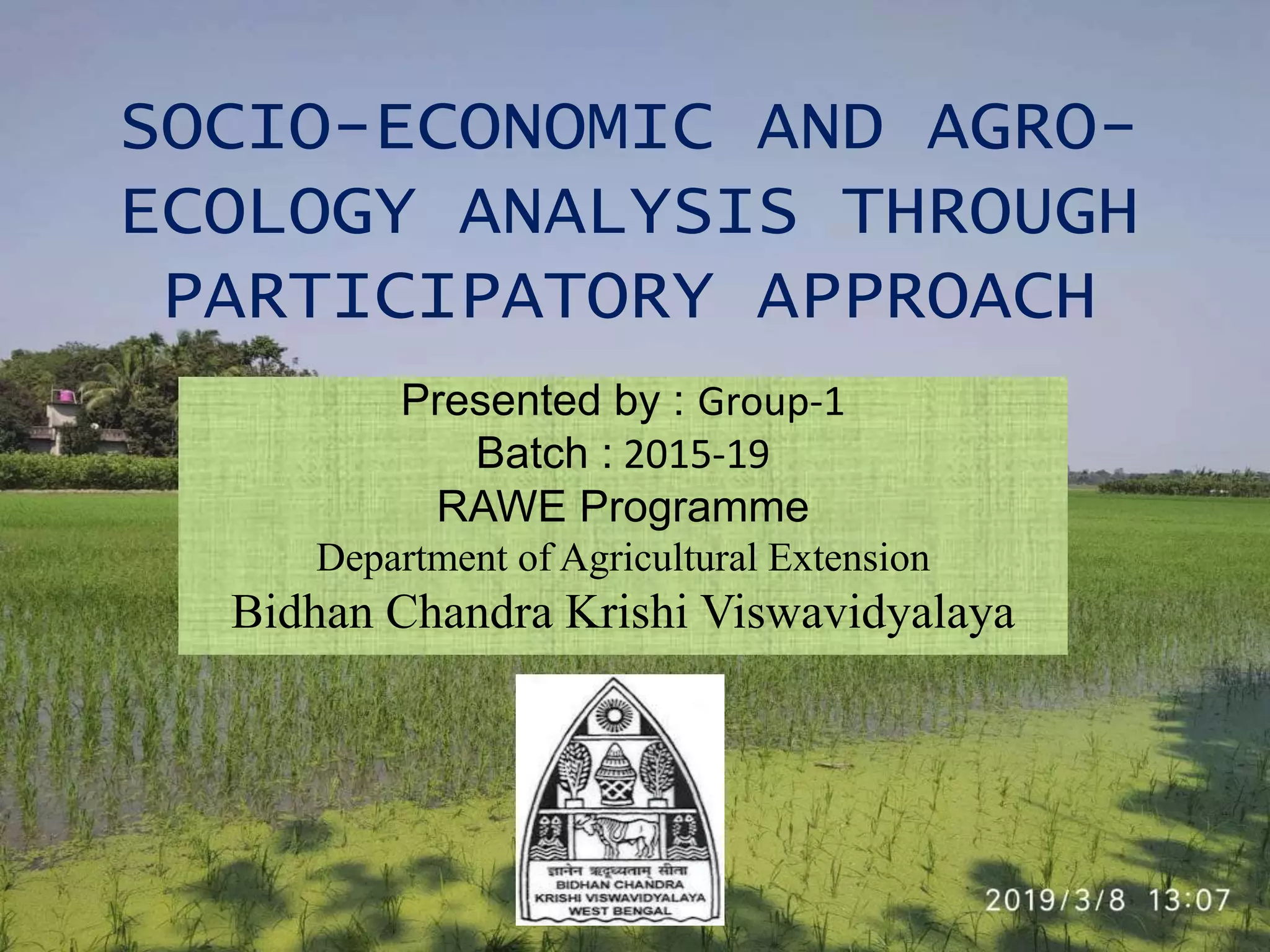 BCKV RAWE PROGRAMME(2019) GROUP-1 SLIDE PRESENTATION | PPTX