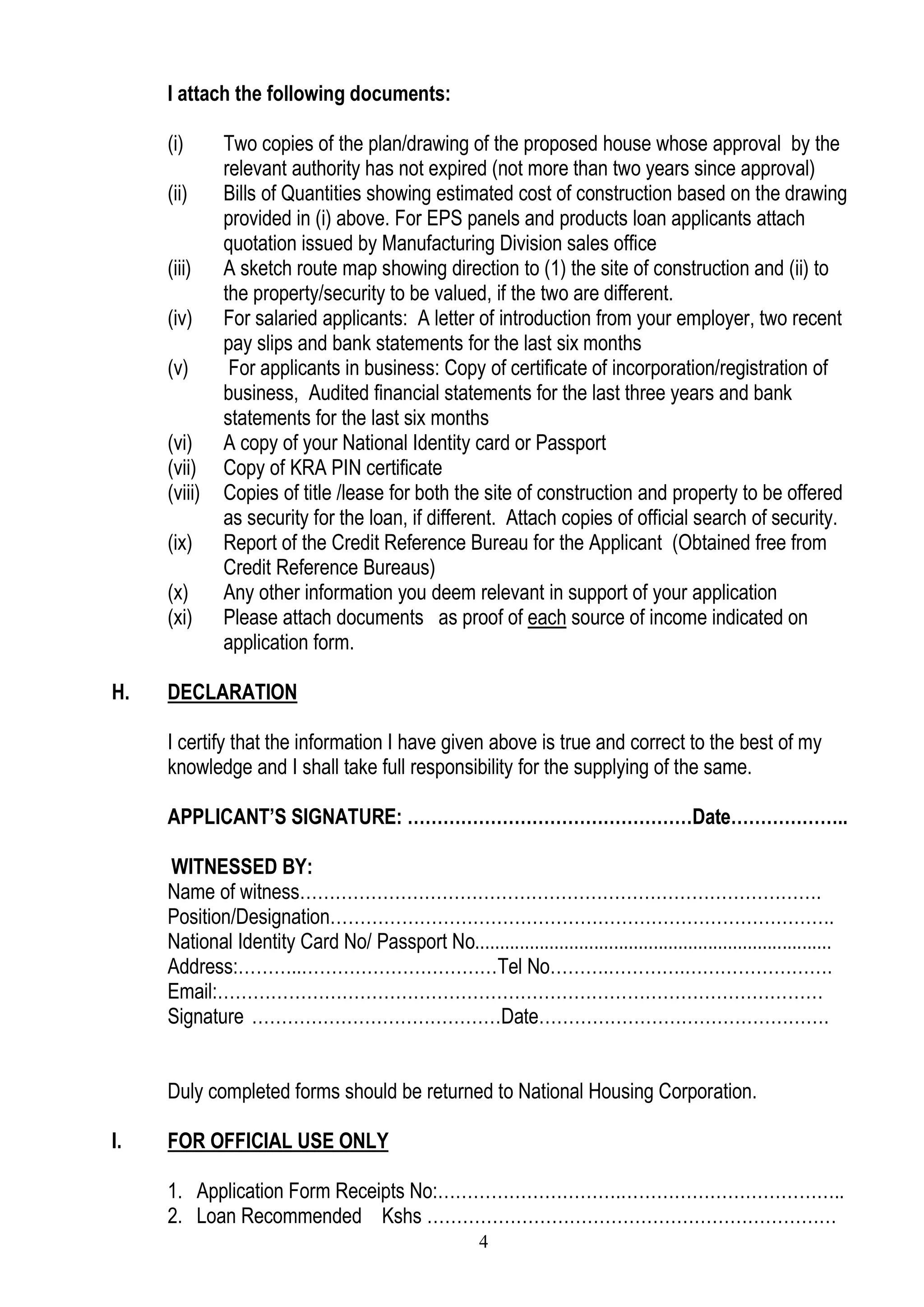Rural and peri urban housing loan application form | PDF