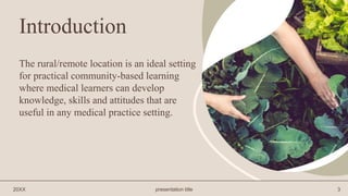 Rural and remote locations-and the facilities available there. | PPT