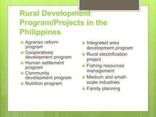 Rural and urban development | PPTX