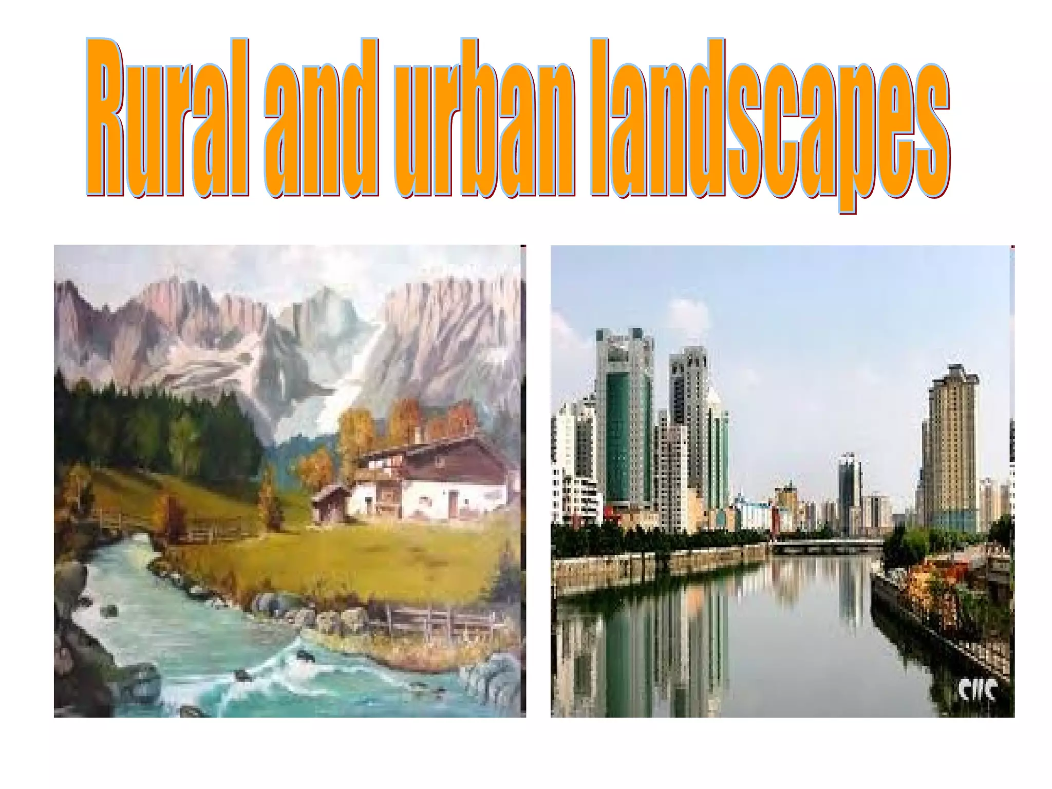 Rural and urban landscapes | PPT