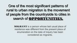 Rural Migration | PPT