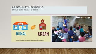 Rural and urban school | PPTX