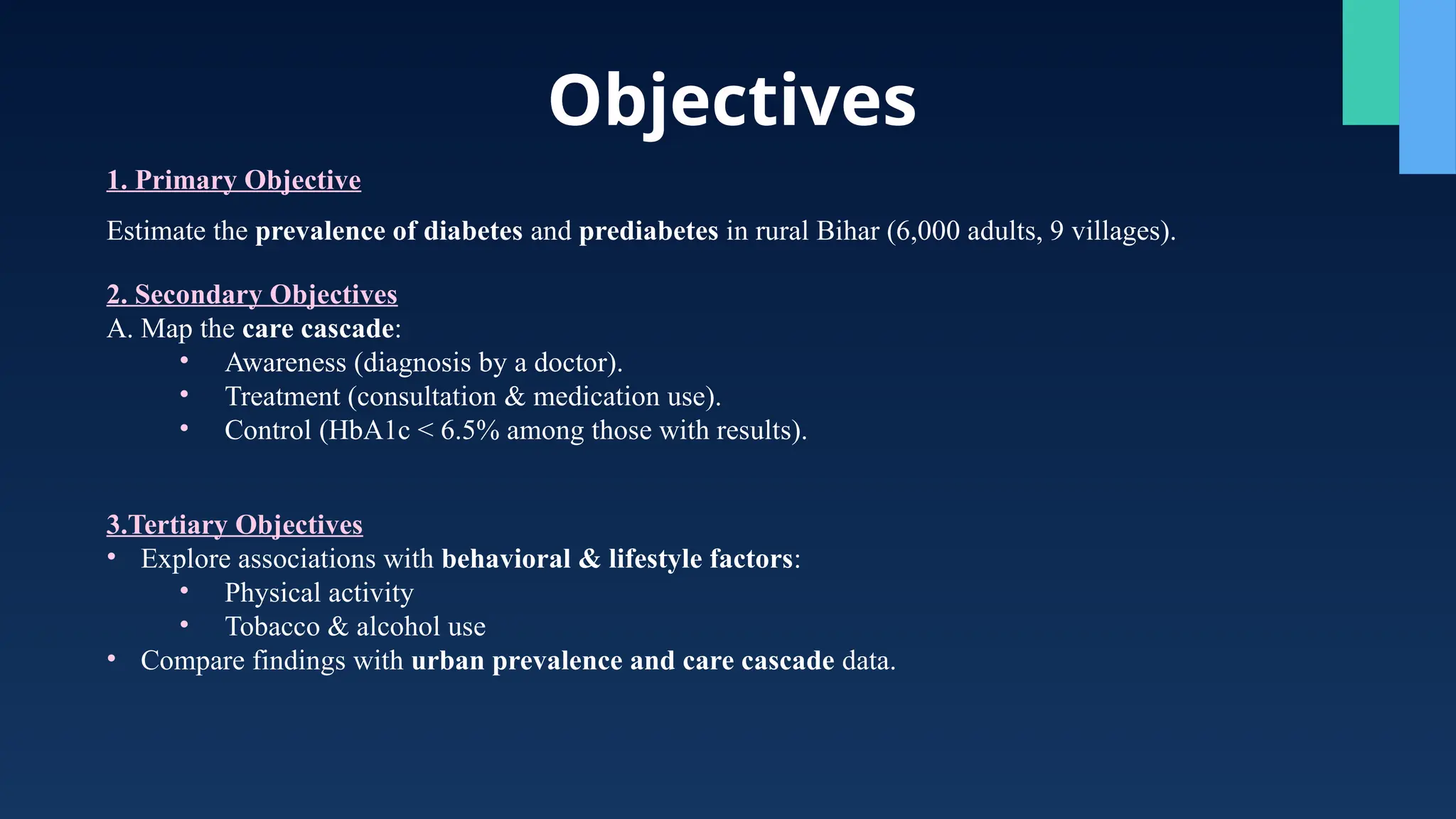 Rural Baseline Screening for Diabetes Burden, Care Cascade & Risk ...