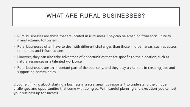 Rural business ideas | PPTX