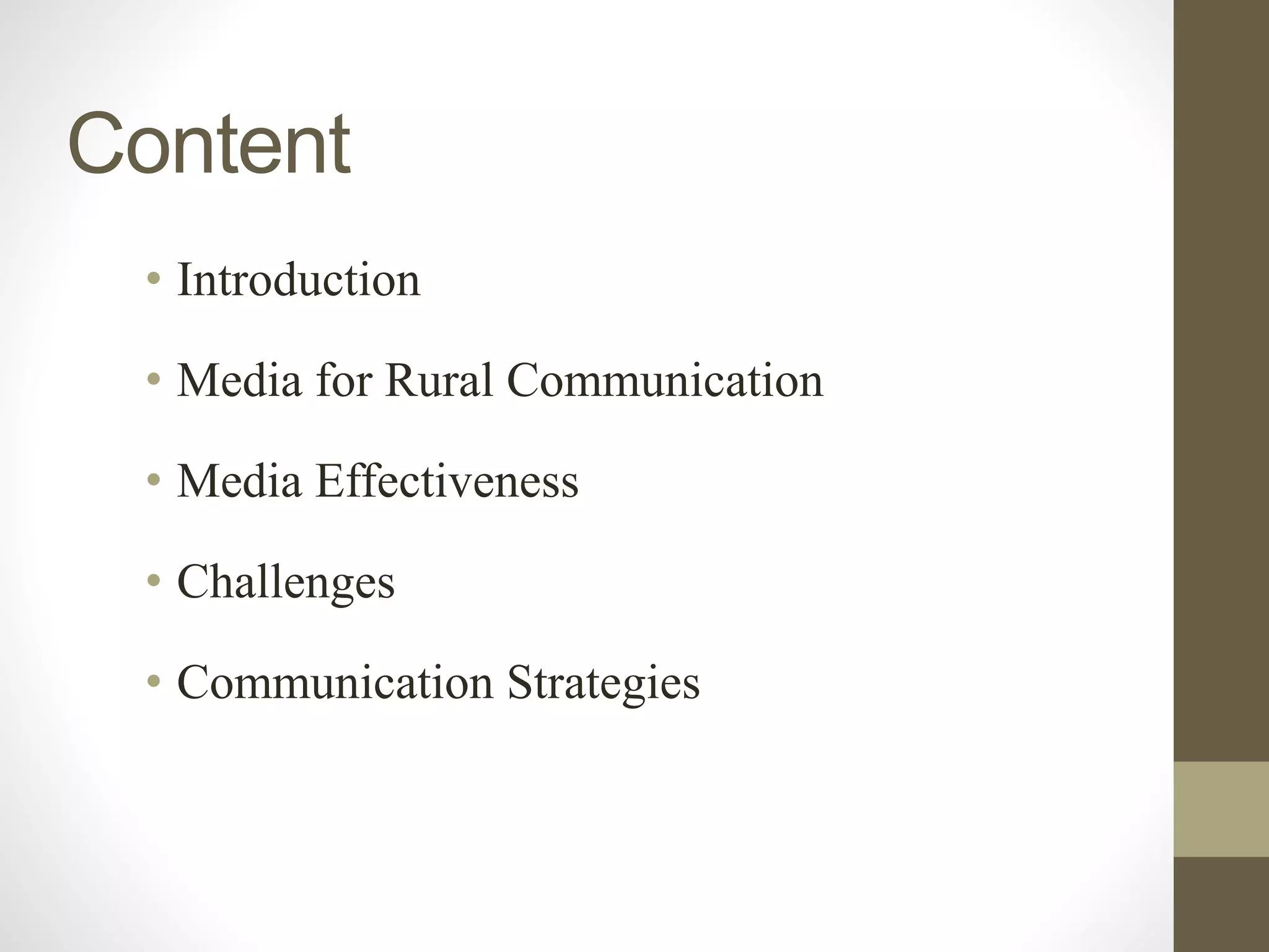 Rural communication | PPTX