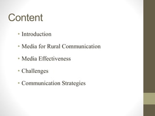 Rural communication | PPTX