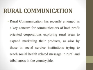 Rural communication | PPTX