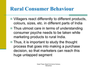 Rural consumer behaviour | PDF