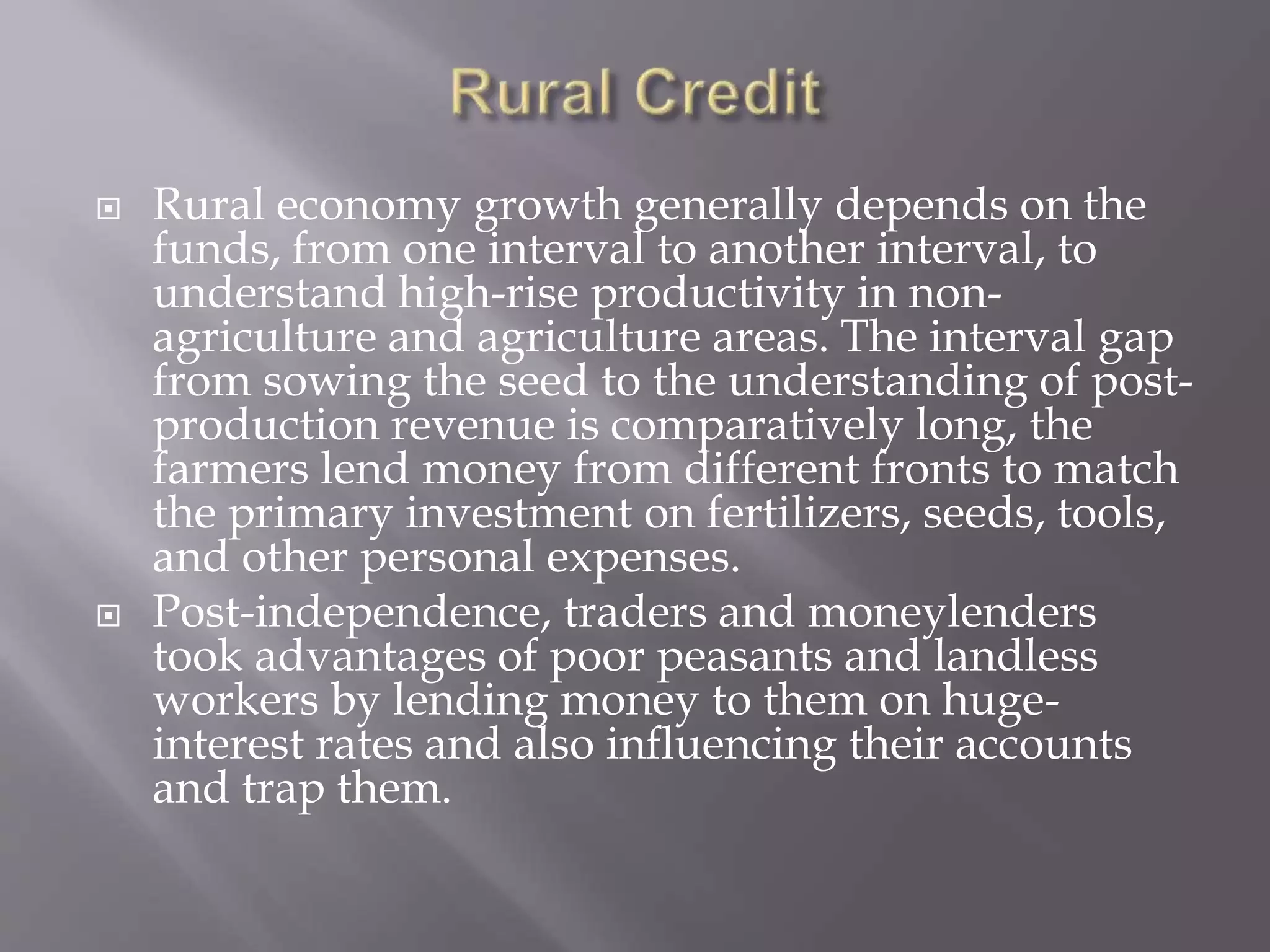 Rural credit | PPTX