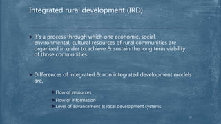 Rural developement methods & techniques | PPT