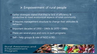 Rural developement methods & techniques | PPT