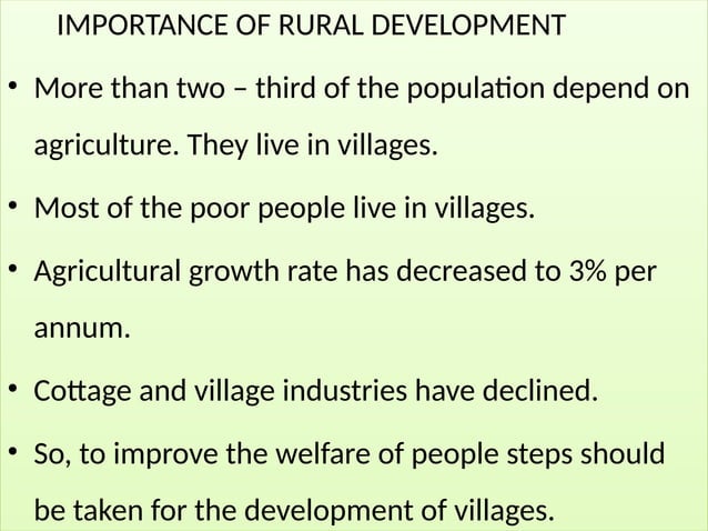 RURAL DEVELOPMENT for class 12 economics | PPTX