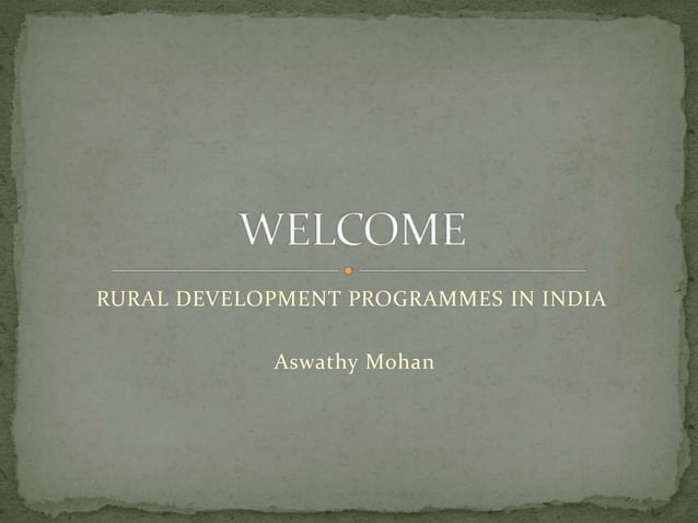 Rural development | PPTX | Agriculture | Industries
