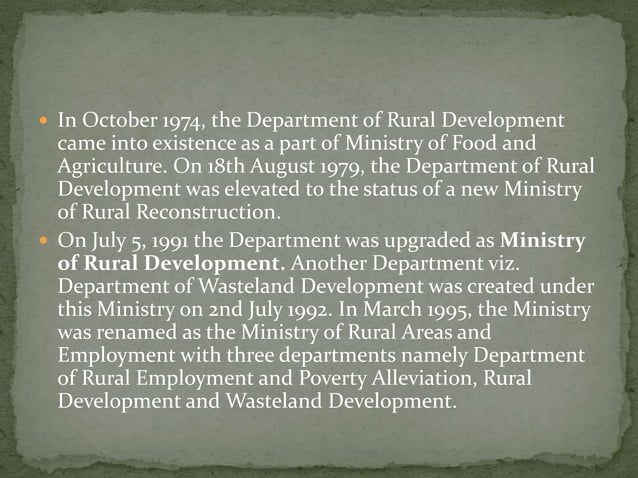 Rural development | PPTX | Agriculture | Industries