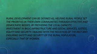 Rural development in India | PPTX
