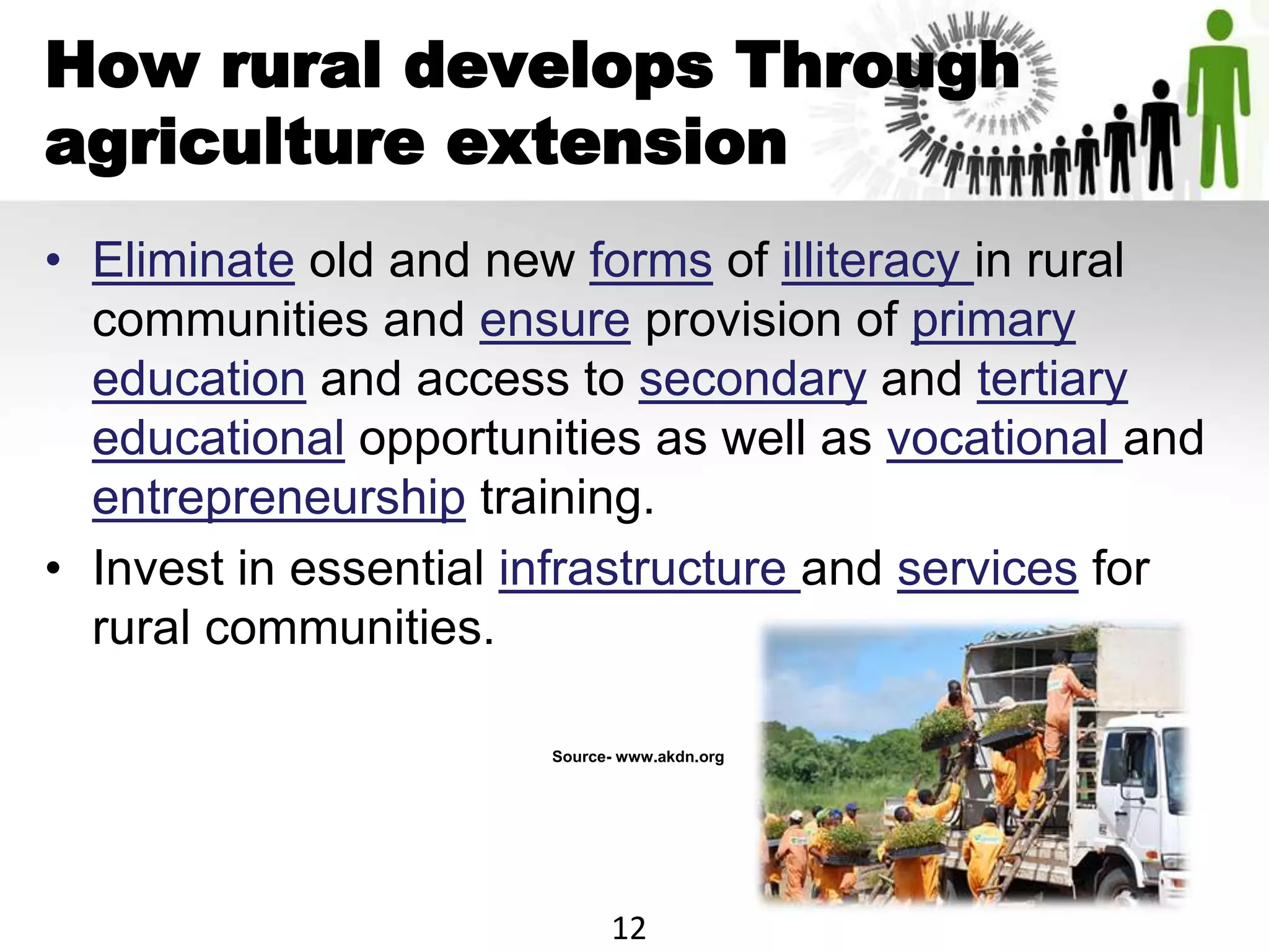 Rural development and agricultural extension | PPTX