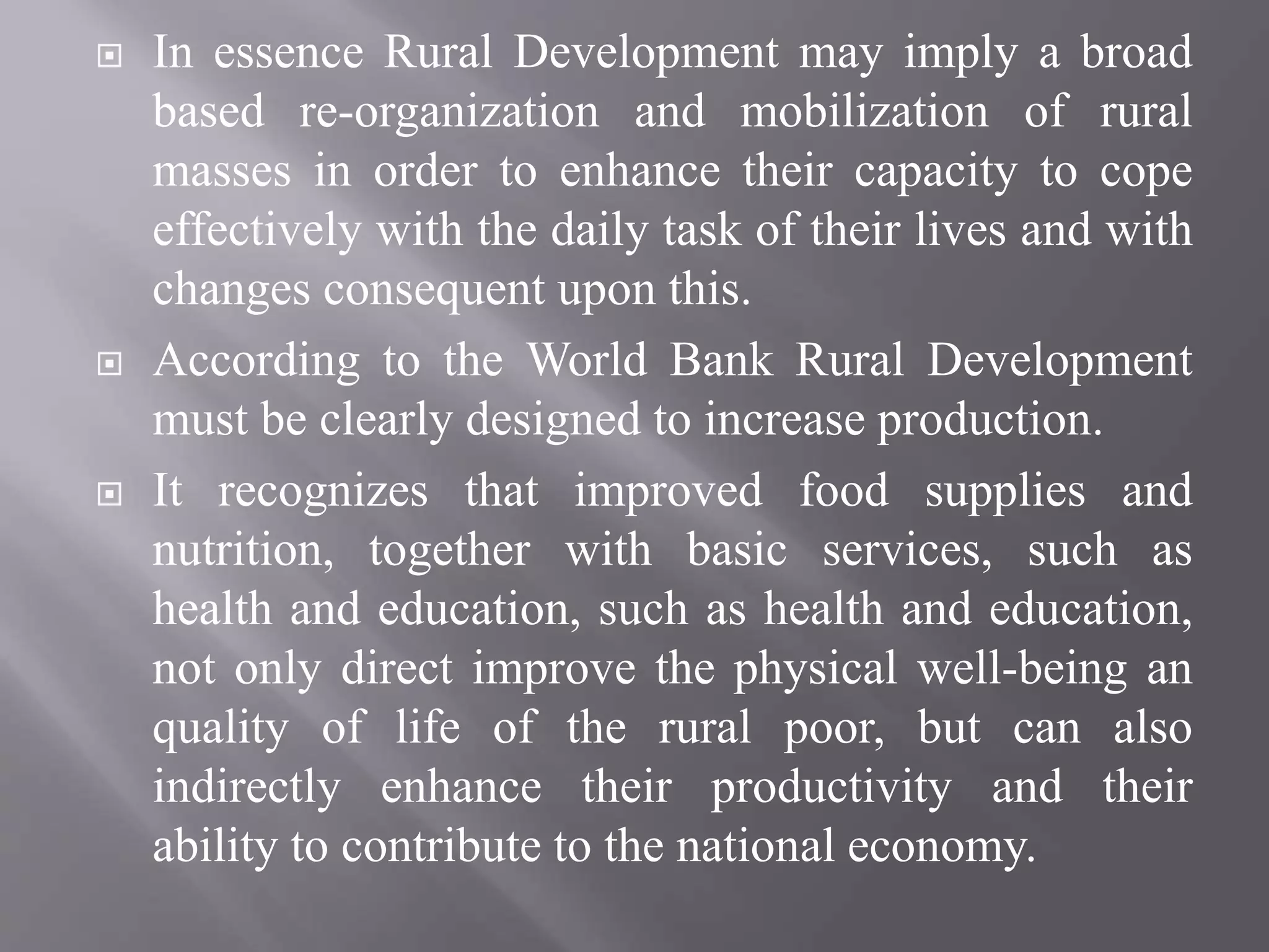 Rural Development Concept& Definitions | PPTX